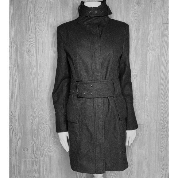 Zara | Jackets & Coats | Zara Basic Long Trench Wool Military Style ...
